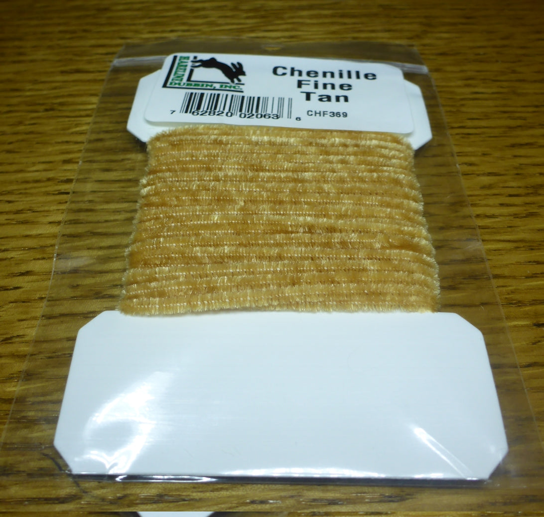 Hareline Fine Chenille Tan - Troutlore Fly Tying