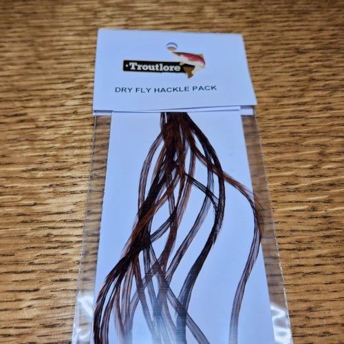 Troutlore Dry Fly Hackle Pack – Coachman Brown - Troutlore Fly Tying