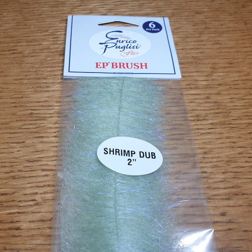 Enrico Puglisi EP Shrimp Dub Brush 2″ Light Olive - Troutlore Fly Tying