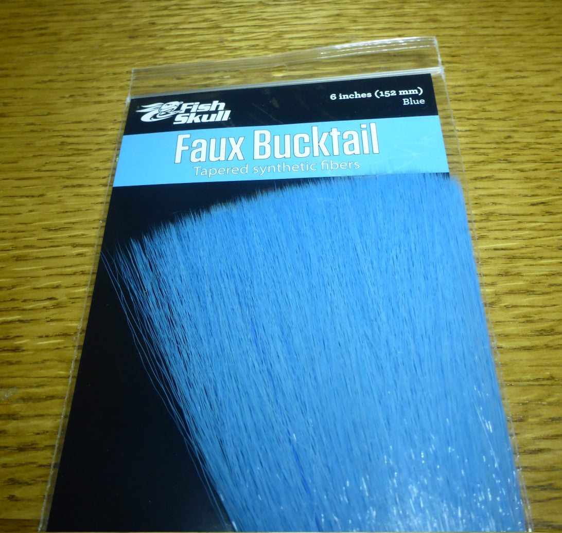 Fish-Skull Faux Bucktail Blue - Troutlore Fly Tying