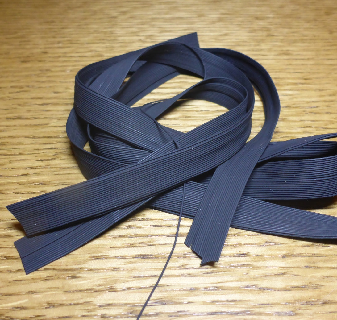 Hareline Dubbin Fine Round Rubber Legs Black - Troutlore Fly Tying