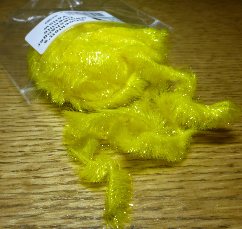 Hareline Chockletts Gamechanger Chenille - Yellow - Troutlore Fly Tying