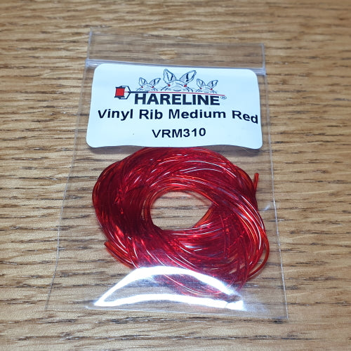 Hareline Vinyl Rib Medium Red - Troutlore Fly Tying