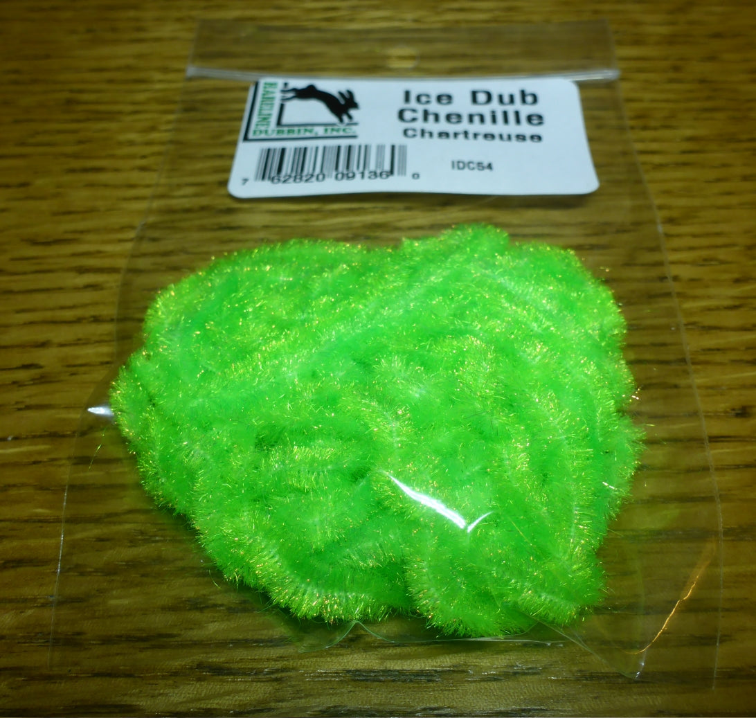Ice Dub Chenille - Chartreuse - Troutlore Fly Tying