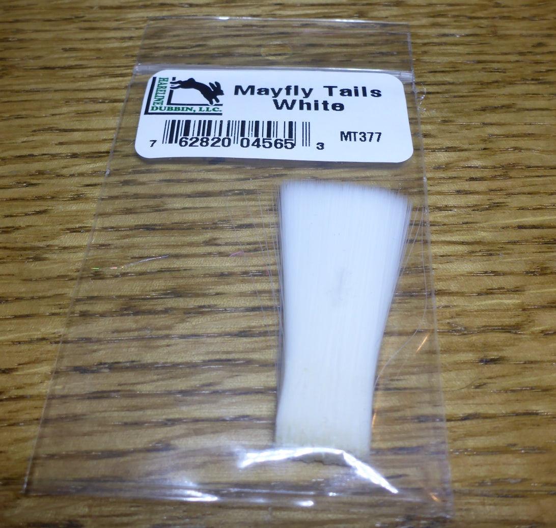 Hareline Dubbin Mayfly Tails White - Troutlore Fly Tying
