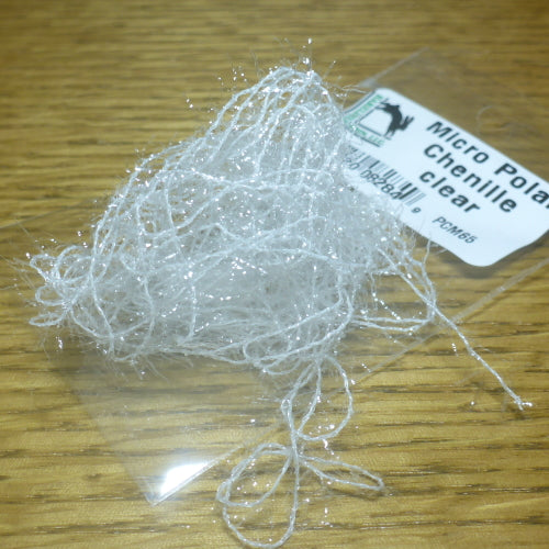 Hareline Micro Polar Chenille Clear - Troutlore Fly Tying