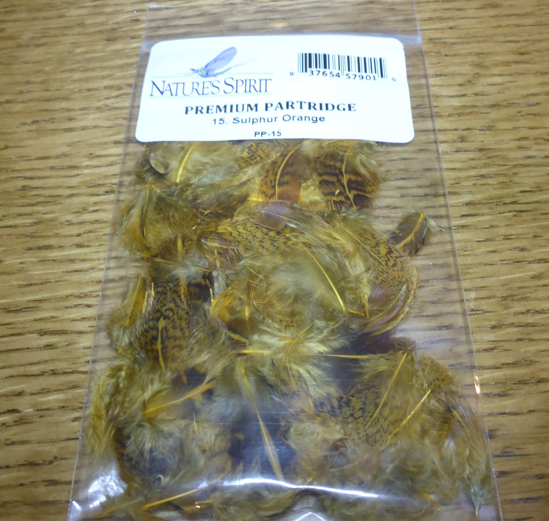 Natures Spirit Premium Partridge Feathers Sulphur Orange - Troutlore ...
