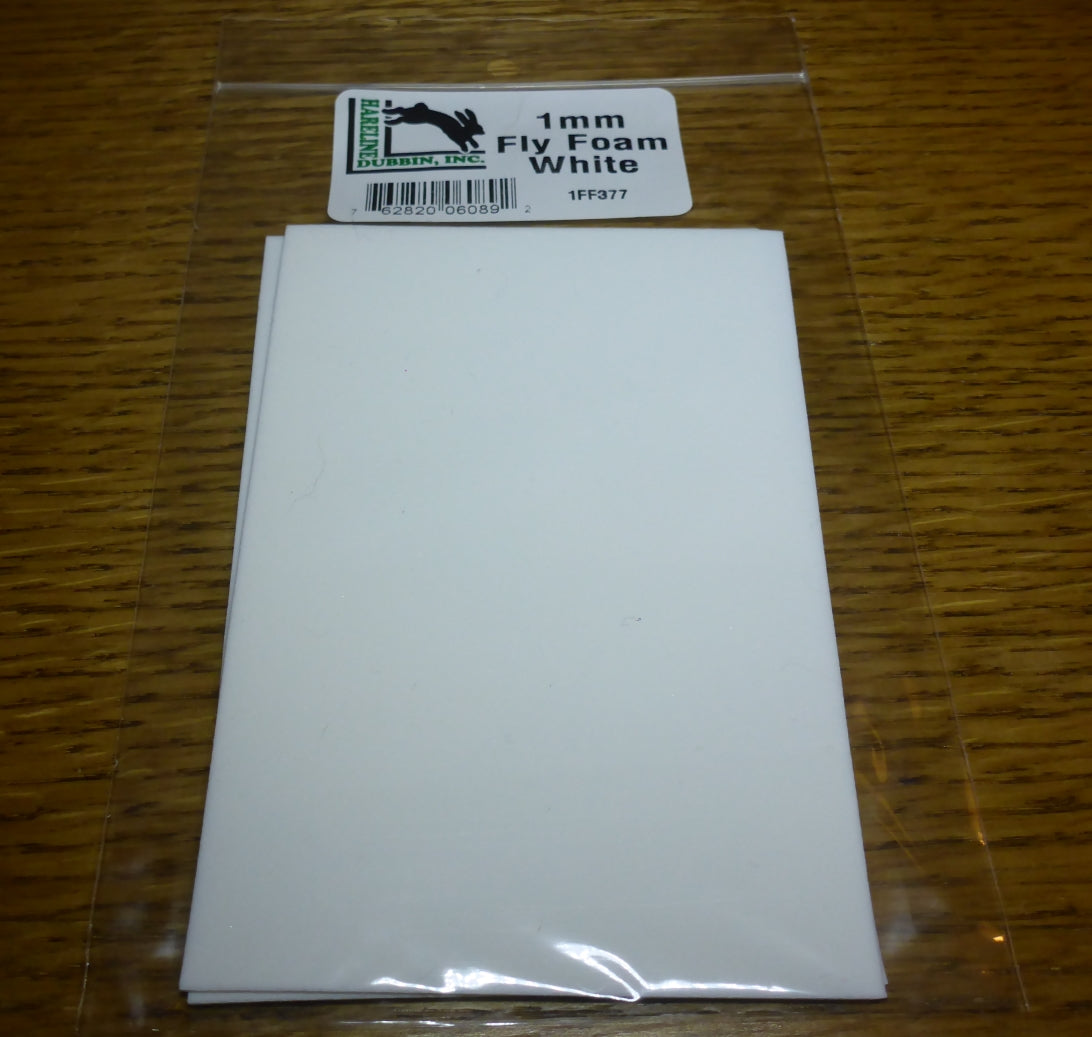 Hareline 1mm Ultra Thin Foam White - Troutlore Fly Tying