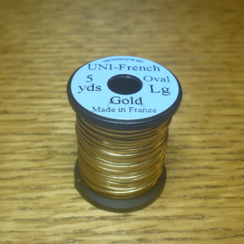 UNI French Oval Tinsel Gold - Troutlore Fly Tying
