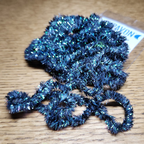 Upavon Pure Crystal Chenille - Midnight - Troutlore Fly Tying