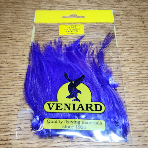 Veniard Cock Neck Hackle - Purple - Troutlore Fly Tying